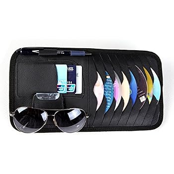 Amazon.com: CD Visor Organizer for Car 12 Pocket CD Visor Holder (Black ...