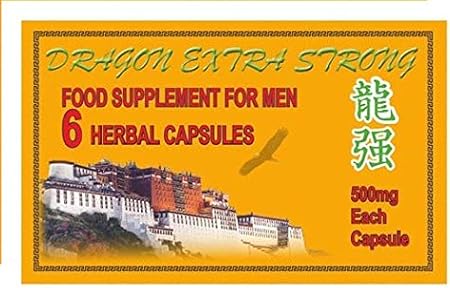 Dragon Extra Strong Herbal Capsules x 6 Male Tonic Aid Performance ...