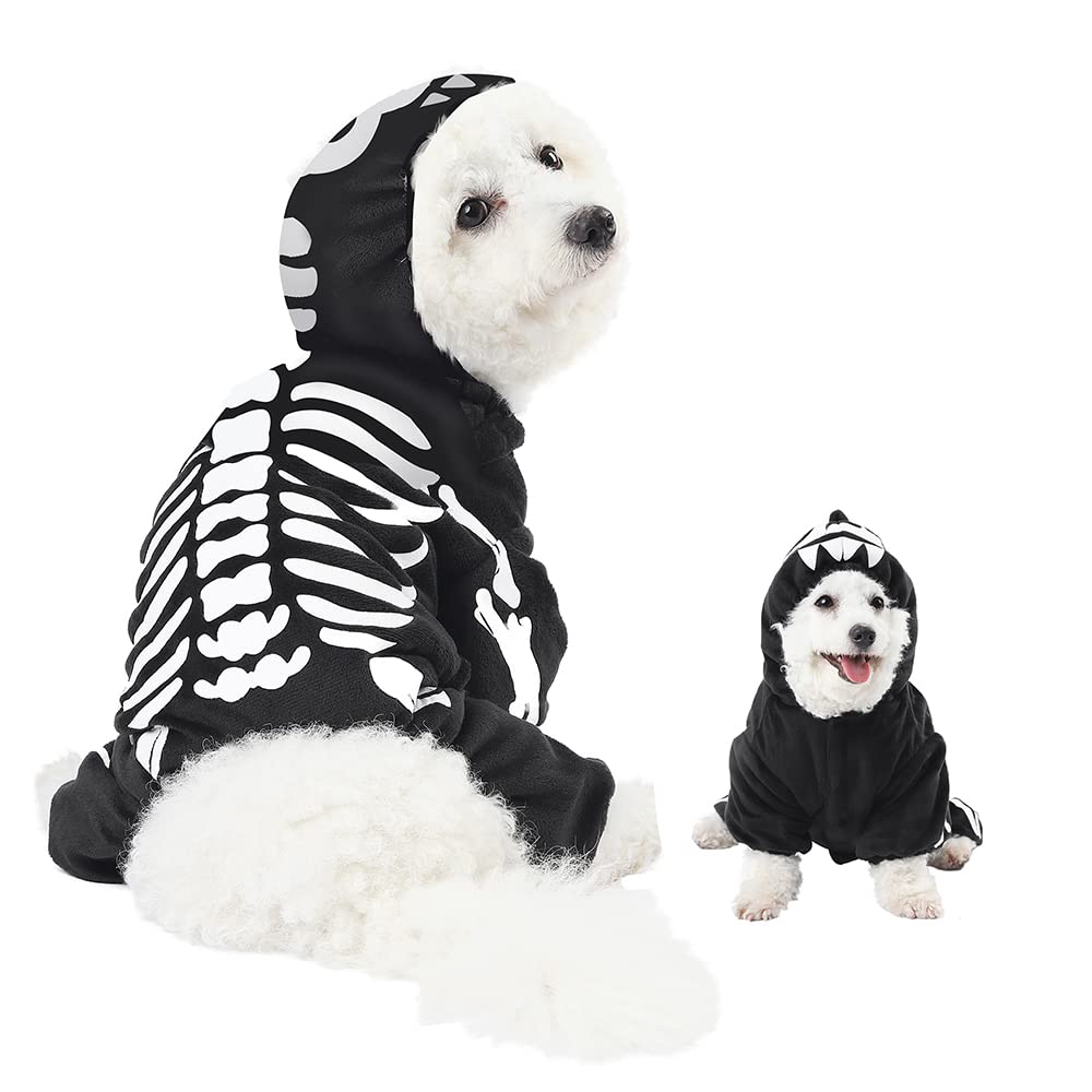 Spooktacular Creations Pet Dog Plush Skeleton Hoodie Costume for ...