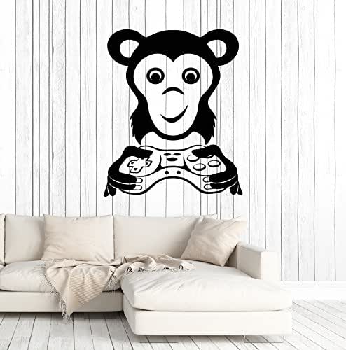 Amazon.com: Vinyl Wall Decal Video Game Gamer Monkey Animal Joystick ...
