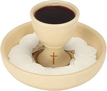 Amazon.com: Sudbury Ceramic Communion Intinction Set with Bowl, 6 3/8 ...