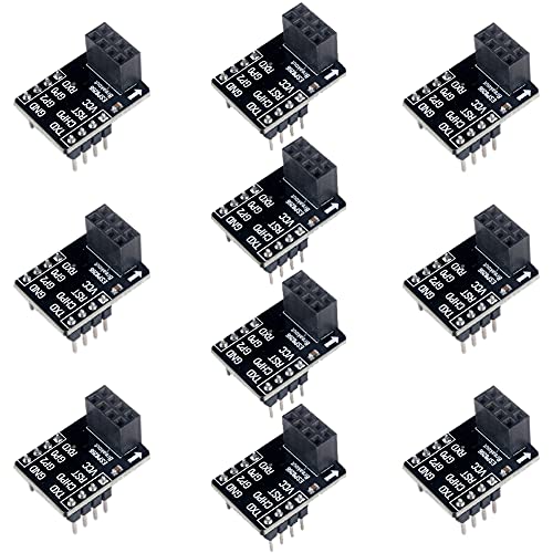 Stemedu 10pcs Esp8266 Esp 01s Breakout Board Esp 01 Breadboard Adapter Pcb Pre Solder Pin Header