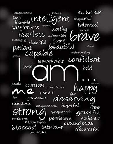 Amazon.com: "I Am Me"- Inspirational Wall Art Sign -11 x 14" Modern ...