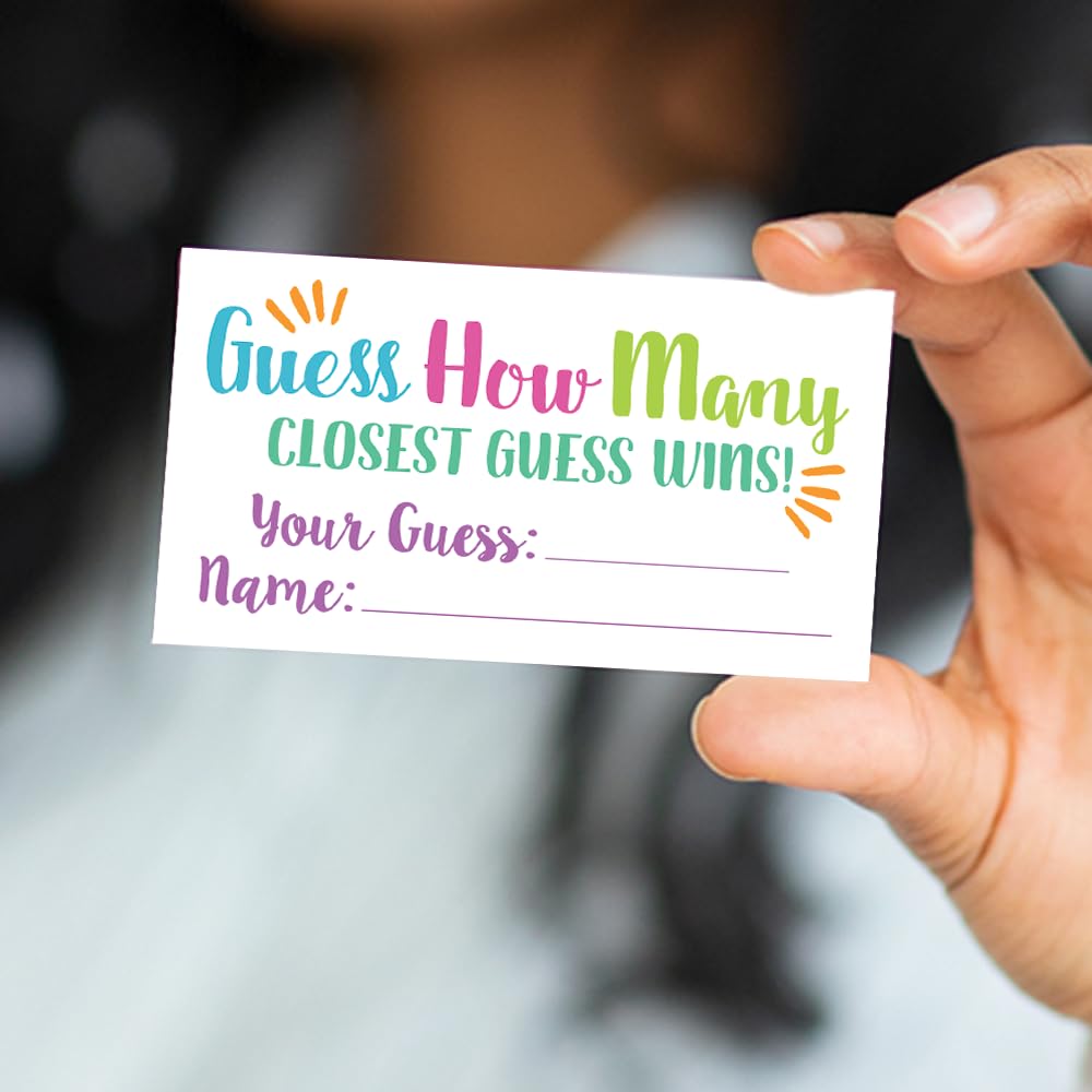 Mua 50 Candy Guessing Game Cards - Guess How Many in the Jar Game ...