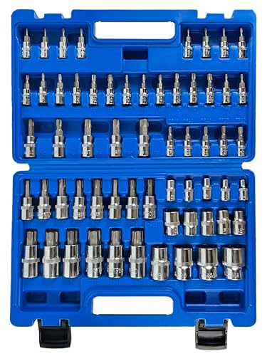 SUNHZMCKP 60-Piece Master Torx Bit Socket and External Torx Socket Set ...