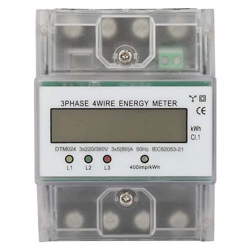 Nikou 3 Phase Power Meter DTM024 Digital LCD Display Energy Meter ...
