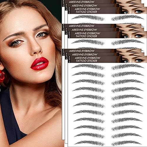 Aresvns 4D Eyebrows Tattoo Sticker 99 Pairs! Newly Improved Realistic ...