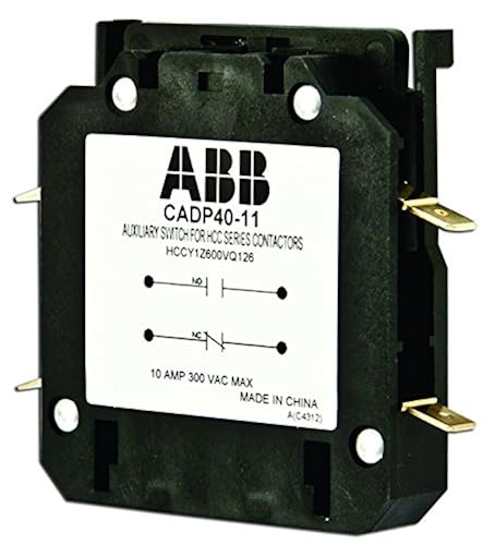 ABB, CADP40-11, 1-N/O, 1-N/C Contact Block (20-60 Amp Contactor) in ...