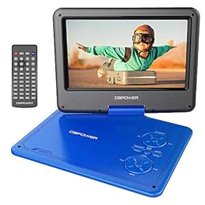 DBPOWER 9.5-Inch Portable DVD Player with Rechargeable Battery, SD Card ...