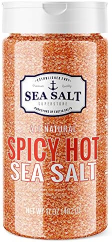 Spicy Hot Sea Salt - Habanero Infused - 17oz. Shaker Jar - Perfect ...