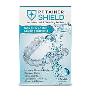Amazon.com : Retainer Shield Aligner Cleaning Tablets - For Clean ...
