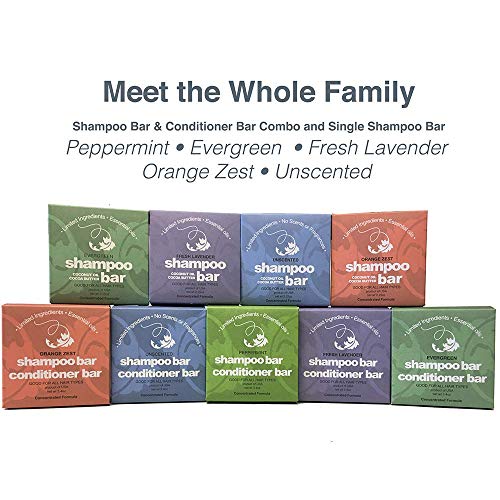 SPIRALEAF Solid Shampoo Bar & Conditioner Bar Set, PEPPERMINT Essential ...