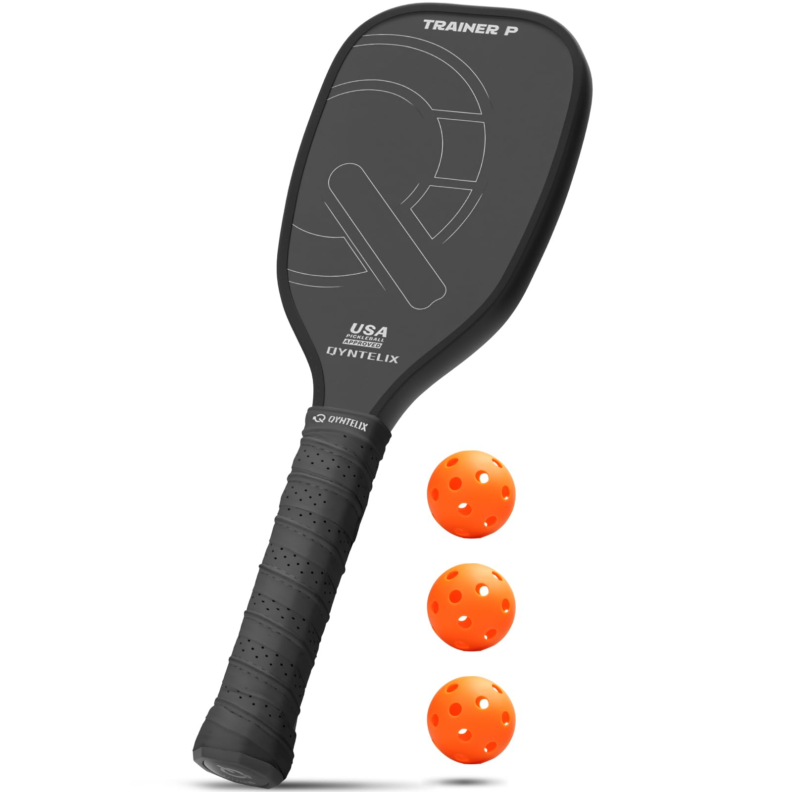 QYNTELIX Pickleball Training Paddle Set, 3Pcs Indoor Quiet Mini ...