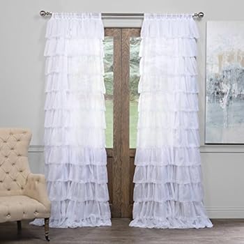 Amazon.com: Lorraine Home Fashions Gypsy Ruffled Window Curtain Panel ...