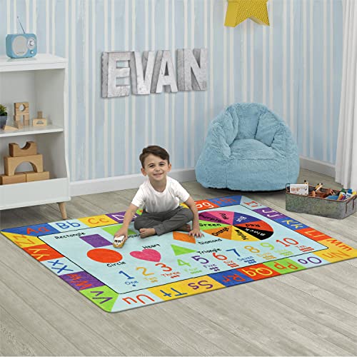 LIVEBOX Kids Rug ABC Educational Baby Play Mat, 3' x 5' Washable ...