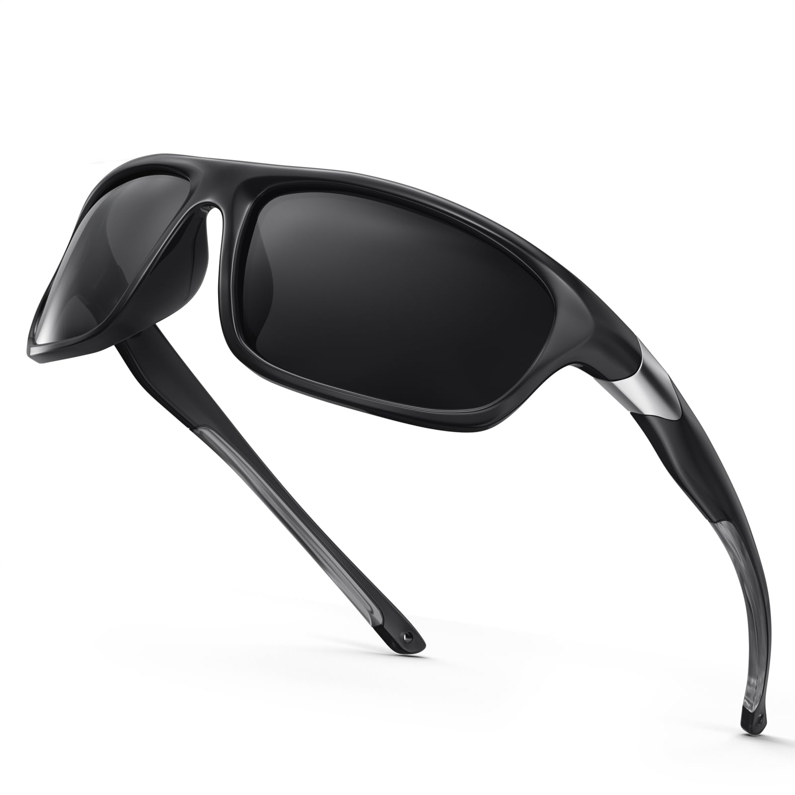 SKYFUEN Bifocal Polarized Sunglasses Men, Anti glare/UV TR90 Wrap Sports Sun Readers Reading ...