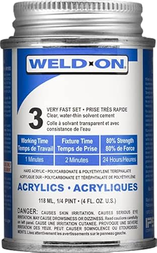IPS Weld-On 3 Acrylic Plastic Cement with Weld-On Applicator Bottle ...