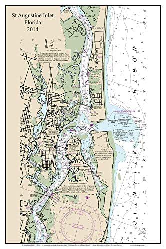 Amazon.com: St Augustine Inlet 2014 - Nautical Map Florida - Custom ...