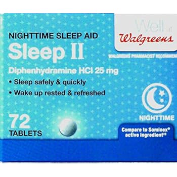 Amazon.com: Walgreens Sleep II Nighttime Sleep-Aid Tablets, 72 ea ...