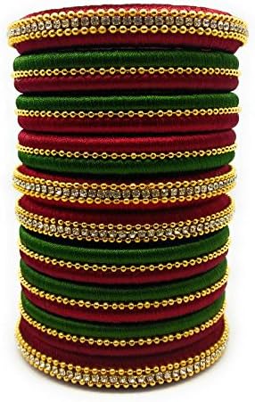 Buy Sai Maroon Handmade Silk Thread Bangle For Women's at Amazon.in