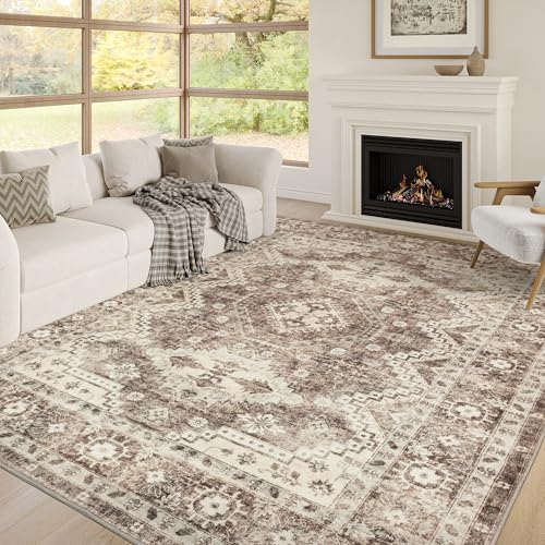 Rugland 9x12 Area Rug - Stain Resistant Washable Rug, Anti Slip Backing ...