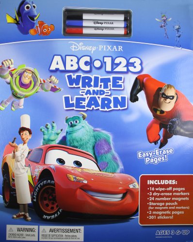 Disney*Pixar ABC - 123 Write and Learn (WalMart custom pub) Book Review ...
