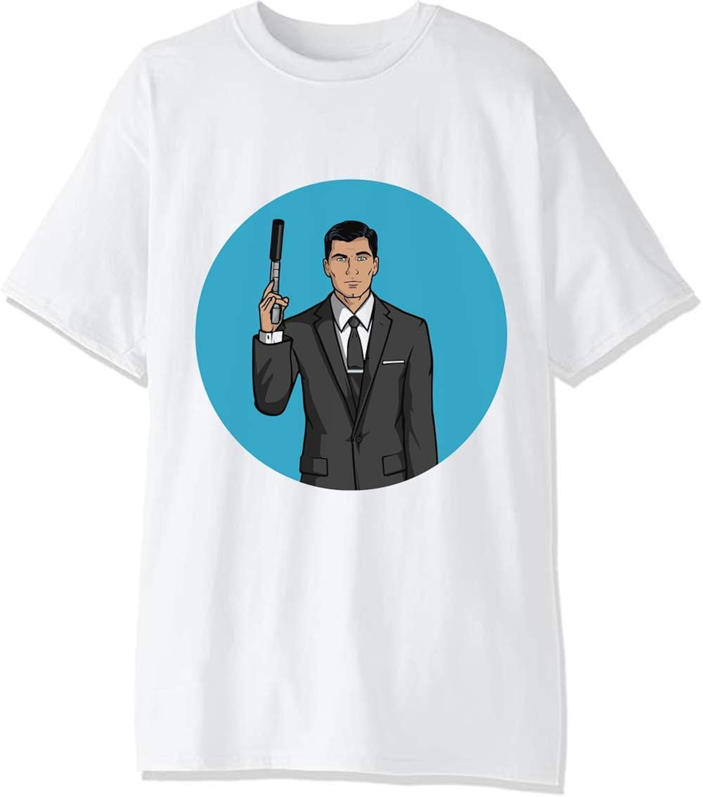 Agent Portrait Men's T-Shirt. Small White: Amazon.co.uk: Clothing