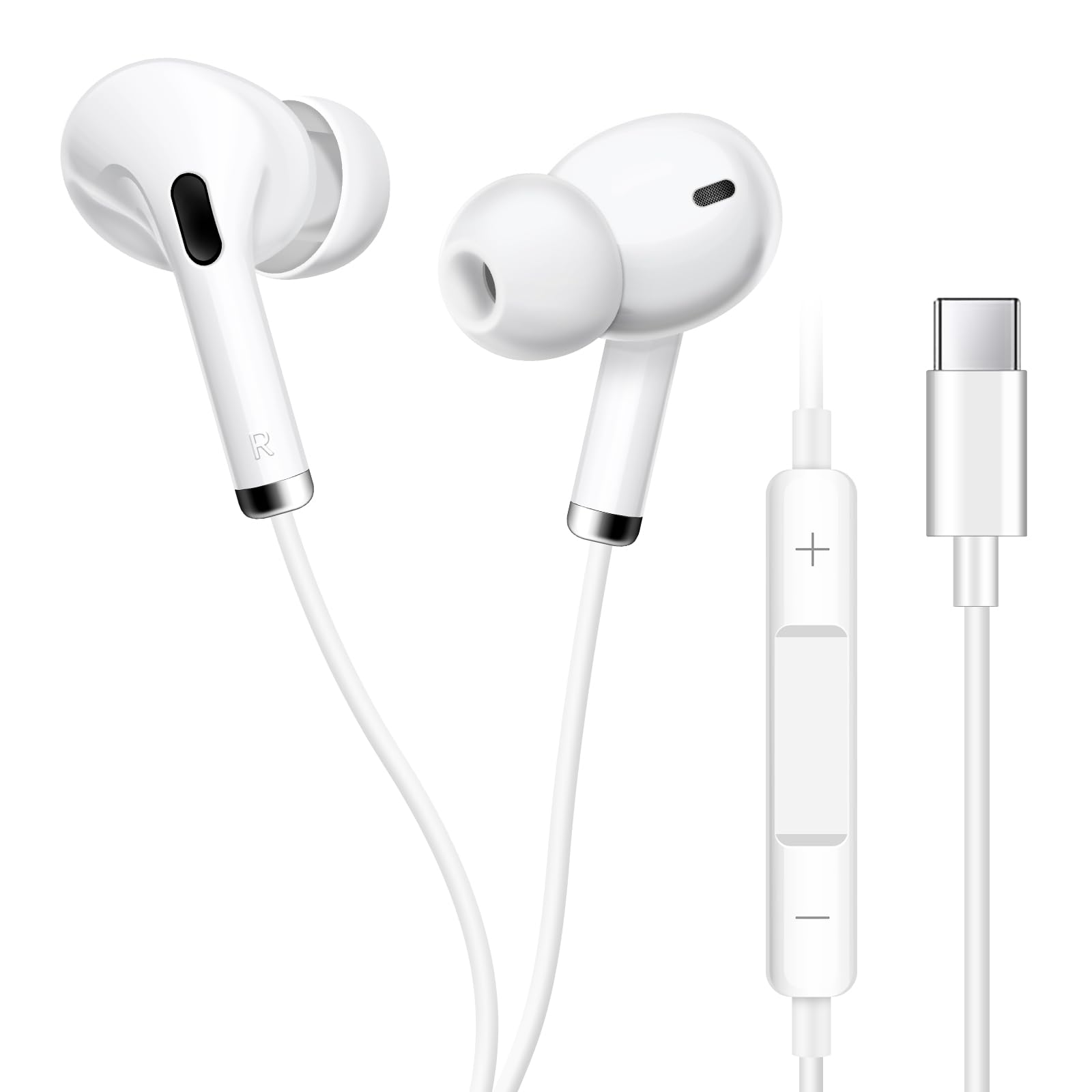 Mua Aolcev USB C Headphones Wired Earbuds with Microphone Bass Stereo ...