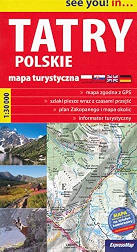 Tatra Mountains (Poland) 1:30,000 Hiking Map & Zakopane street plan ...