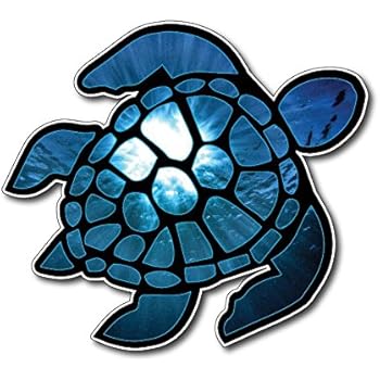 Amazon.com: UNIQUE BRIGHT Sea Turtle Tribal Window Sticker Decal (5" X ...