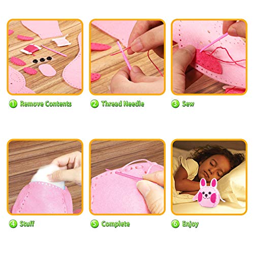 Koltose by Mash Sew Mini Bunny Craft Kit for Kids – Sew and Stuff Mini ...