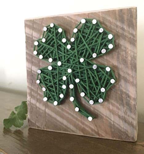 Amazon.com: Lucky four leaf clover shamrock string art, by Nail it Art ...