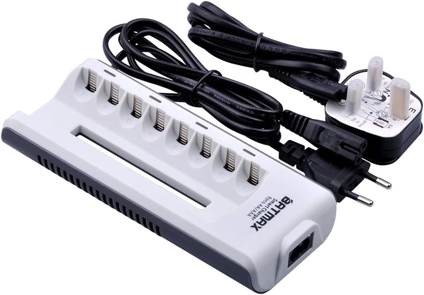 Batmax Rapid 8 Bays Universal Battery Charger for AA/AAA Ni-MH Ni-CD ...
