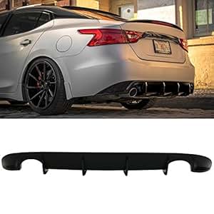 Amazon.com: Rear Diffuser Fits 2016-2017 Nissan Maxima | Unpainted Black PU Splitter Spoiler ...