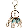 Amazon.com: Colorful Rhinestone Plating Elephant Pendant Bling and ...