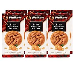 Amazon.com : Walkers Shortbread Stem Ginger Scottish Cookies, 5.3 Ounce ...