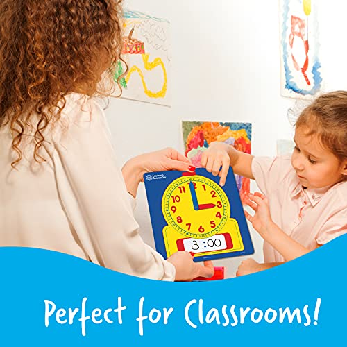 Learning Resources Write & Wipe Demonstration Clock - 1 Piece, Ages 6 ...