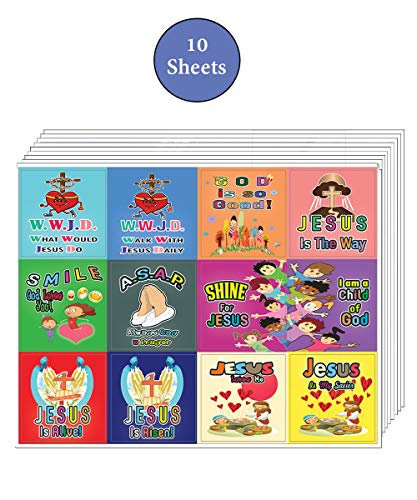 Religious WWJD Stickers for Kids Boys Girls (10-sheets) - Child of God ...