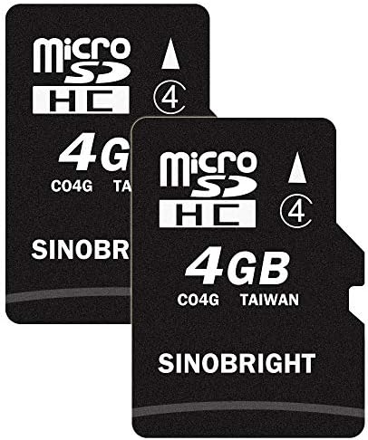 2 Pack Micro SD Card 4GB TF Card 4G SDHC Flash Memory Card Class 4 with ...