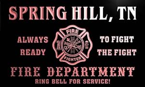 Amazon.com: qy66521-r FIRE DEPT SPRING HILL, TN TENNESSEE Firefighter ...