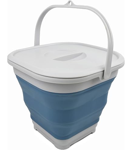 Small Bucket With Lid Sammart 5.5l (1.4 Gallon) Collapsible Plastic ...