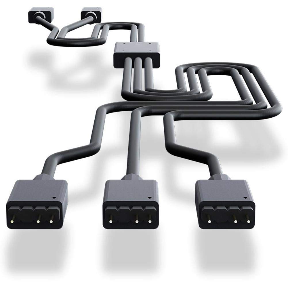 Buy Adapter Cable Flexible 1 to 3 Splitter Cable,1 to 3 3 PIN 5V RGB ...