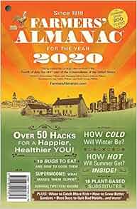 Farmers' Almanac 2020: Farmers' Almanac: 9781928720348: Amazon.com: Books