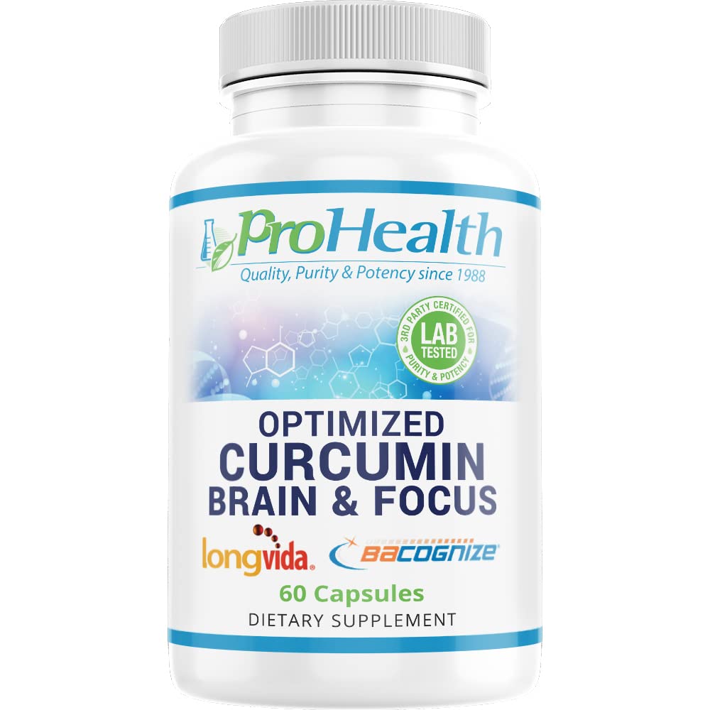 ProHealth Brain & Focus - Optimized Curcumin Longvida with BaCognize ...