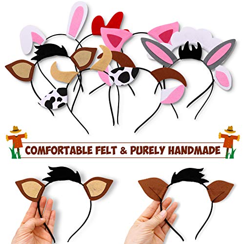 CiyvoLyeen Farm Animals Headbands Barnyard Animals Ear Headbands for ...