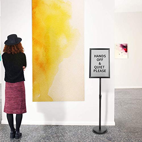 YIYO Adjustable Pedestal Poster Sign Stand,8.5 X 11 Advertising ...