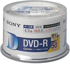 SONY DVD-R data for 4.7GB 16-speed 50 sheets spindle case white ...