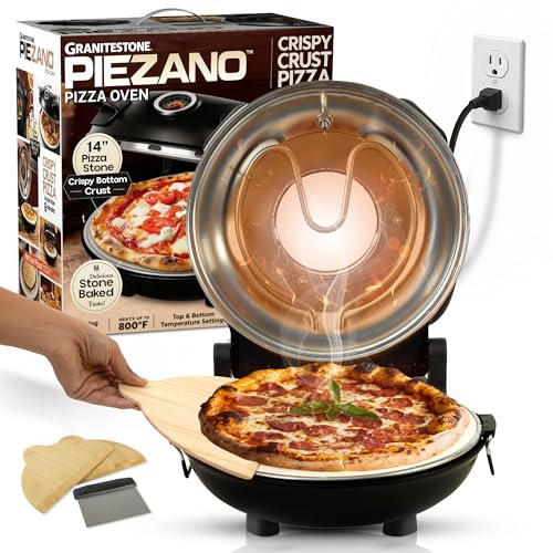 PIEZANO Crispy Crust Pizza Oven by Granitestone – 12 Inch Electric ...