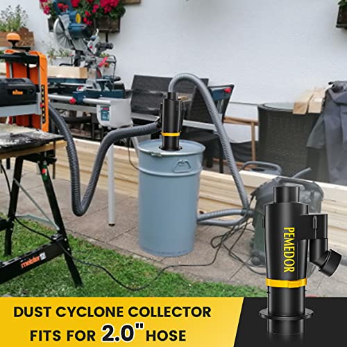 Cyclone Dust Collector 2.0'' DIY Dust Separator Extractor with 2 ...