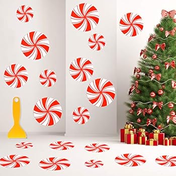 Amazon.com: Peppermint Floor Decals Stickers for Christmas Decoration ...